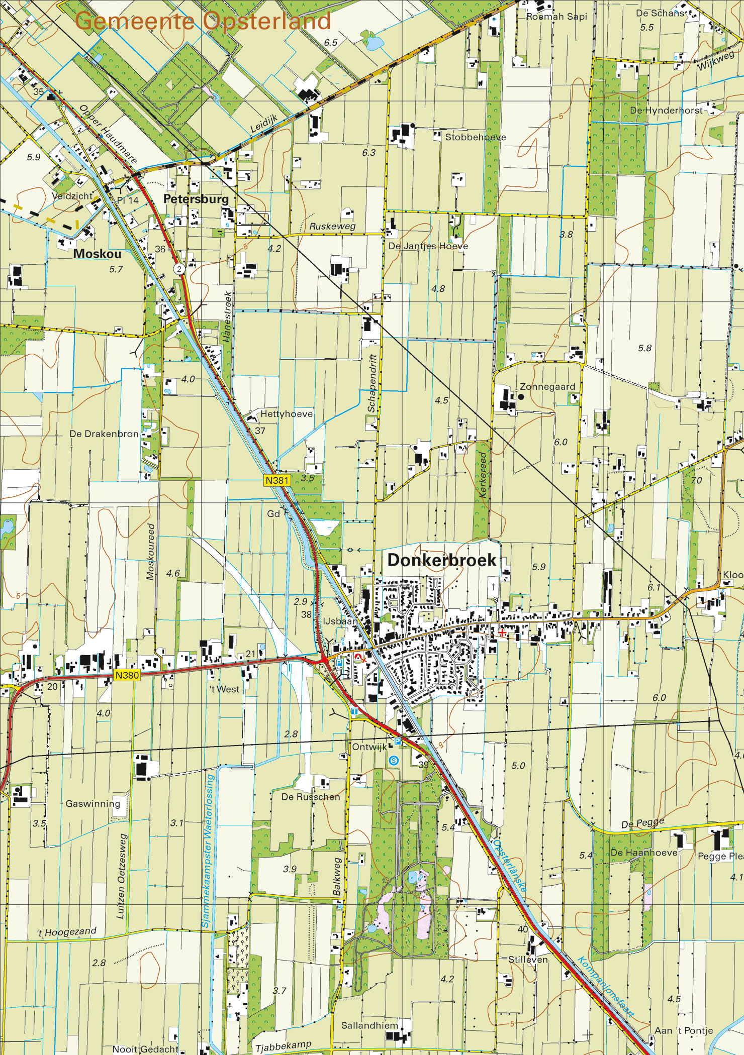 Digitale Topografische Kaart 11H Oosterwolde | Kaarten en Atlassen.nl