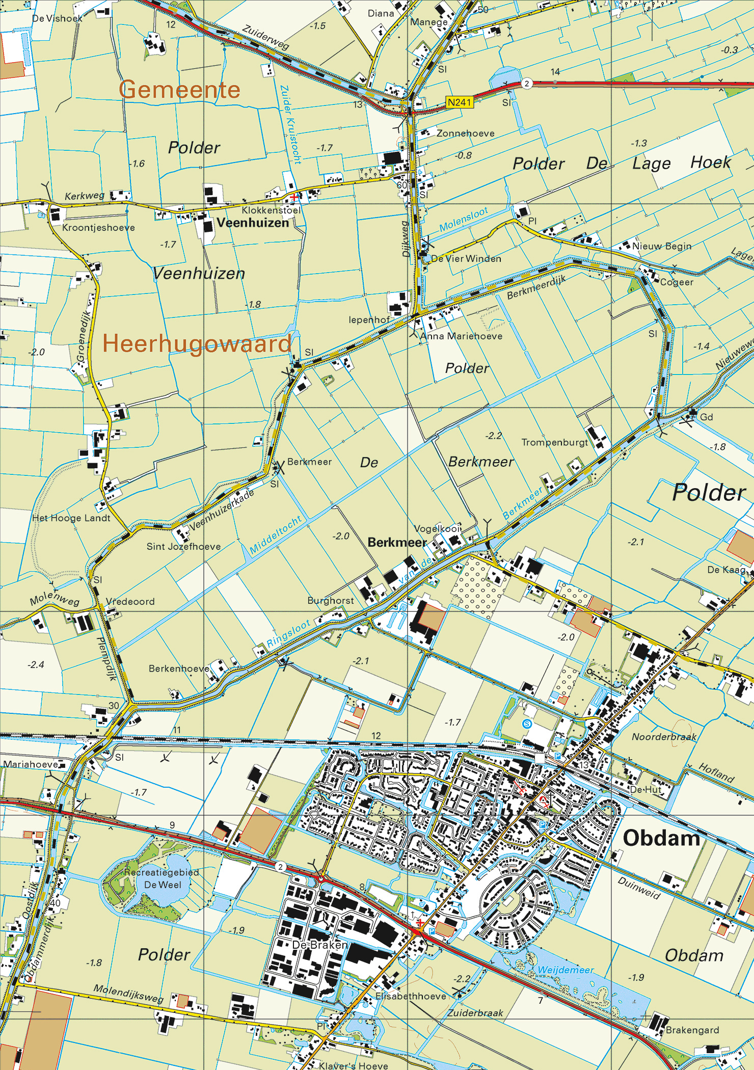 Digitale Topografische Kaart 19E Obdam | Kaarten en Atlassen.nl