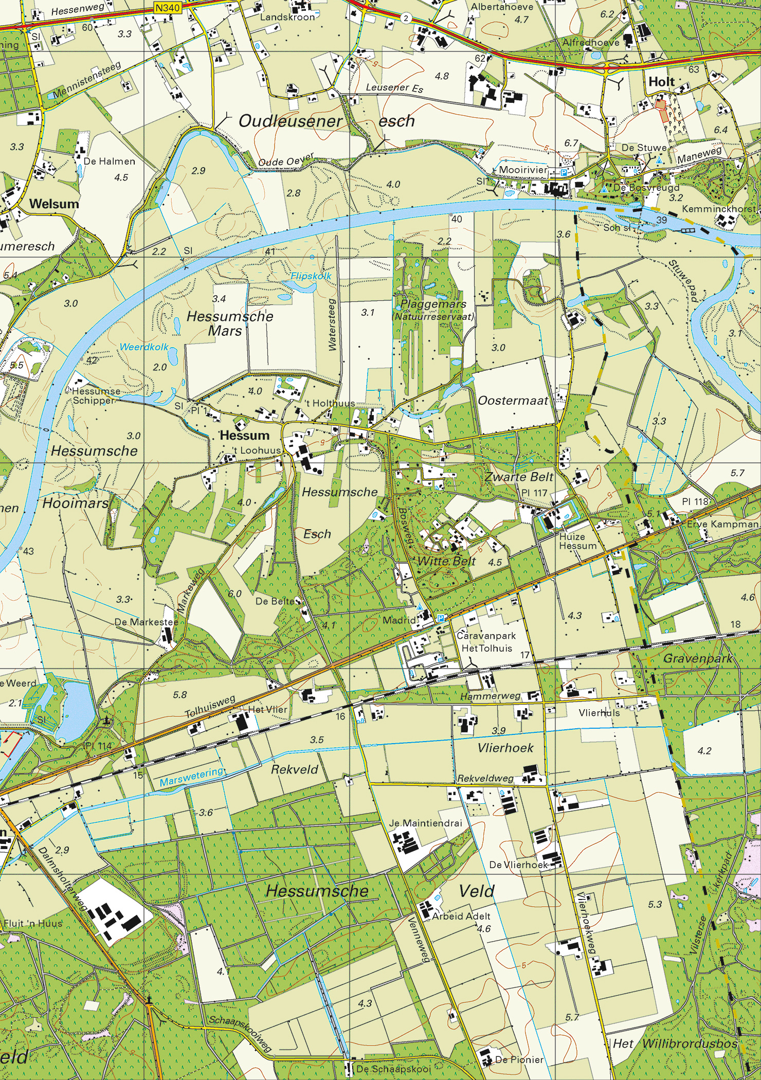Digitale Topografische Kaart 21H Dalfsen | Kaarten en Atlassen.nl