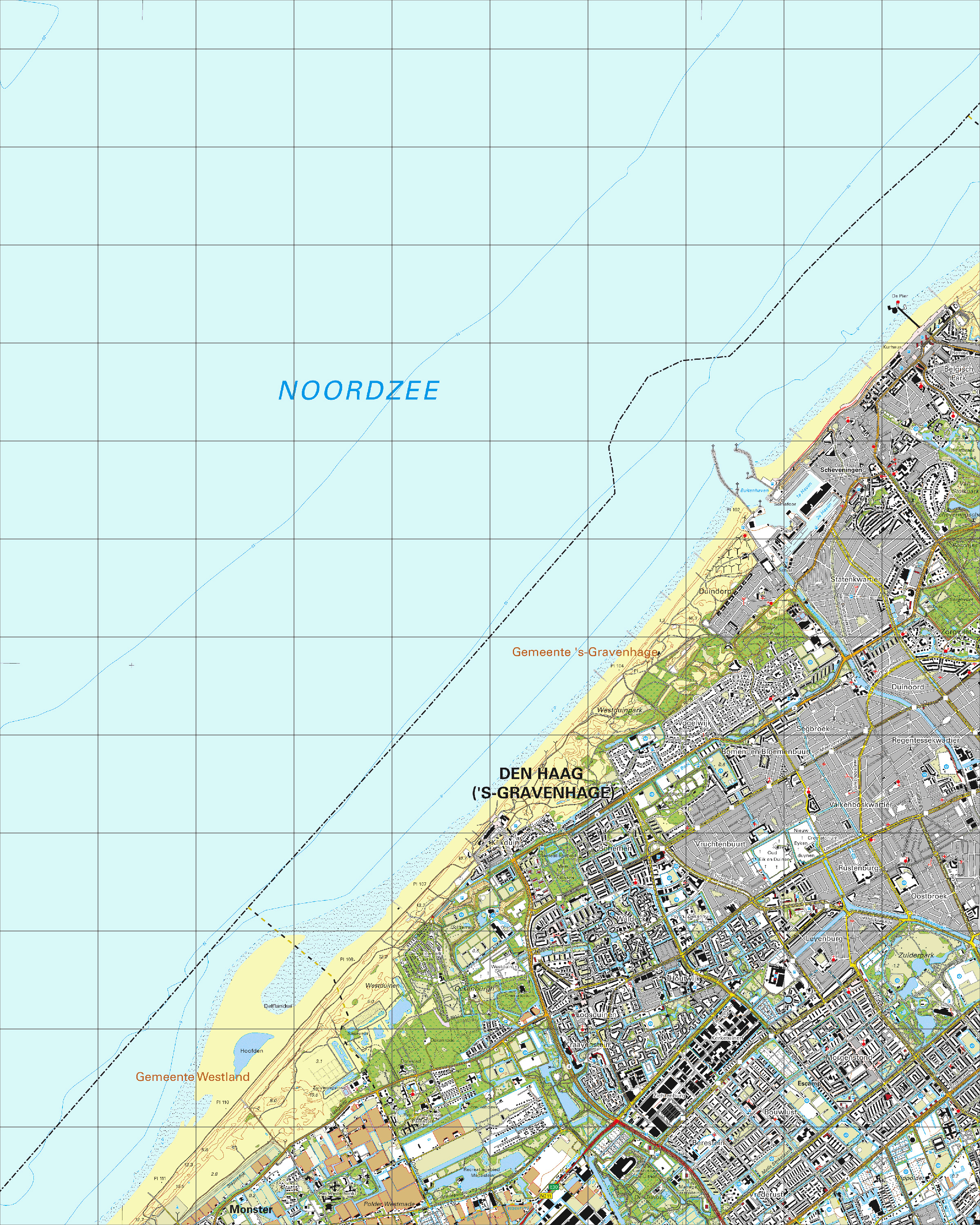 Topografische Kaart 30D Scheveningen | Kaarten en Atlassen.nl