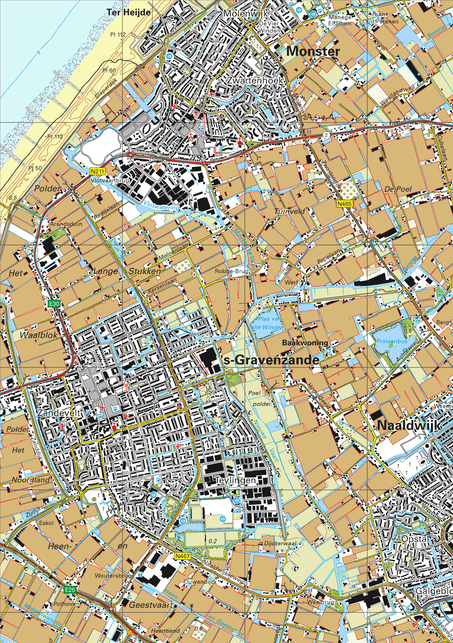 Digitale Topografische Kaart 37B Naaldwijk | Kaarten en Atlassen.nl
