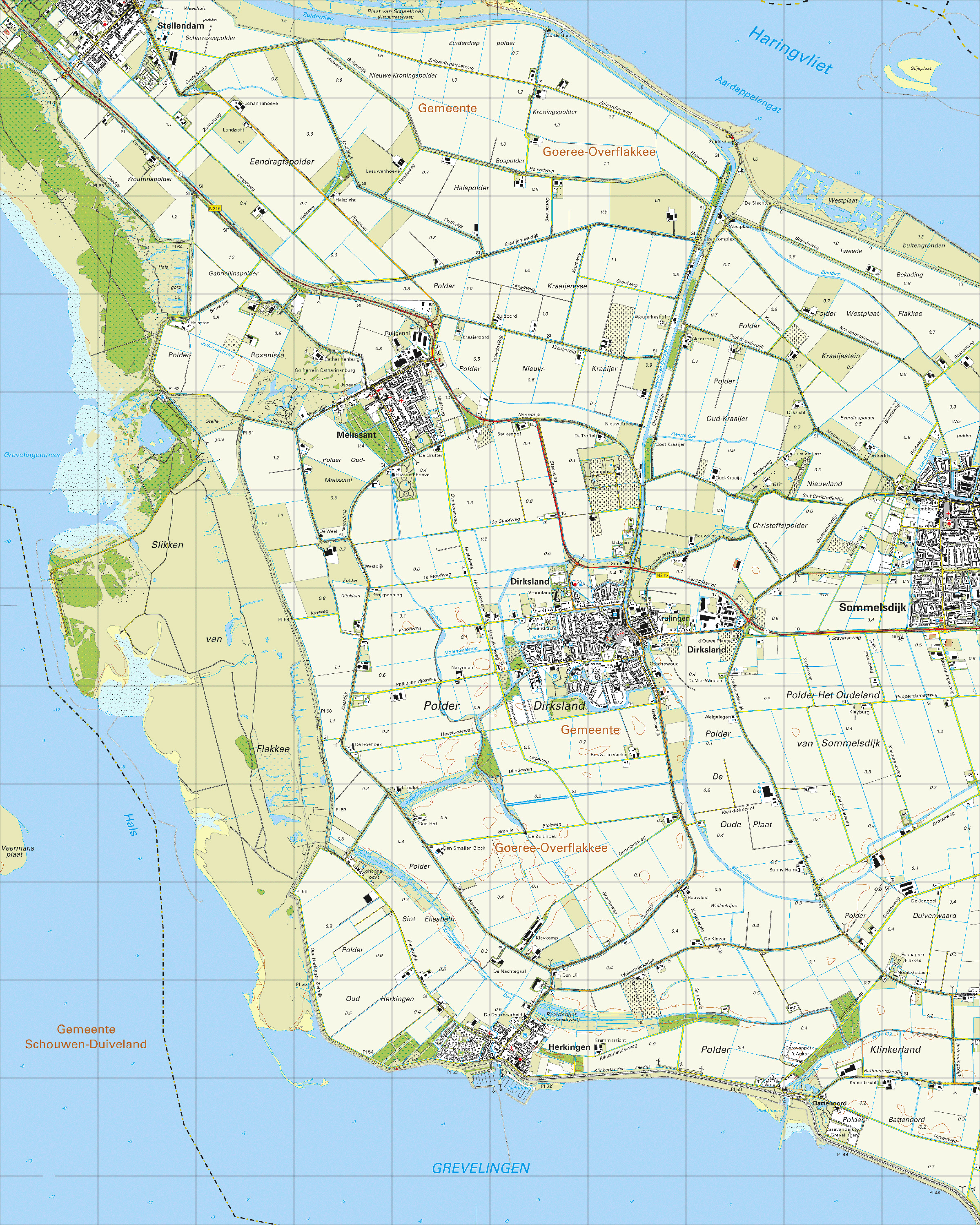 Topografische Kaart 43A Dirksland | Kaarten en Atlassen.nl