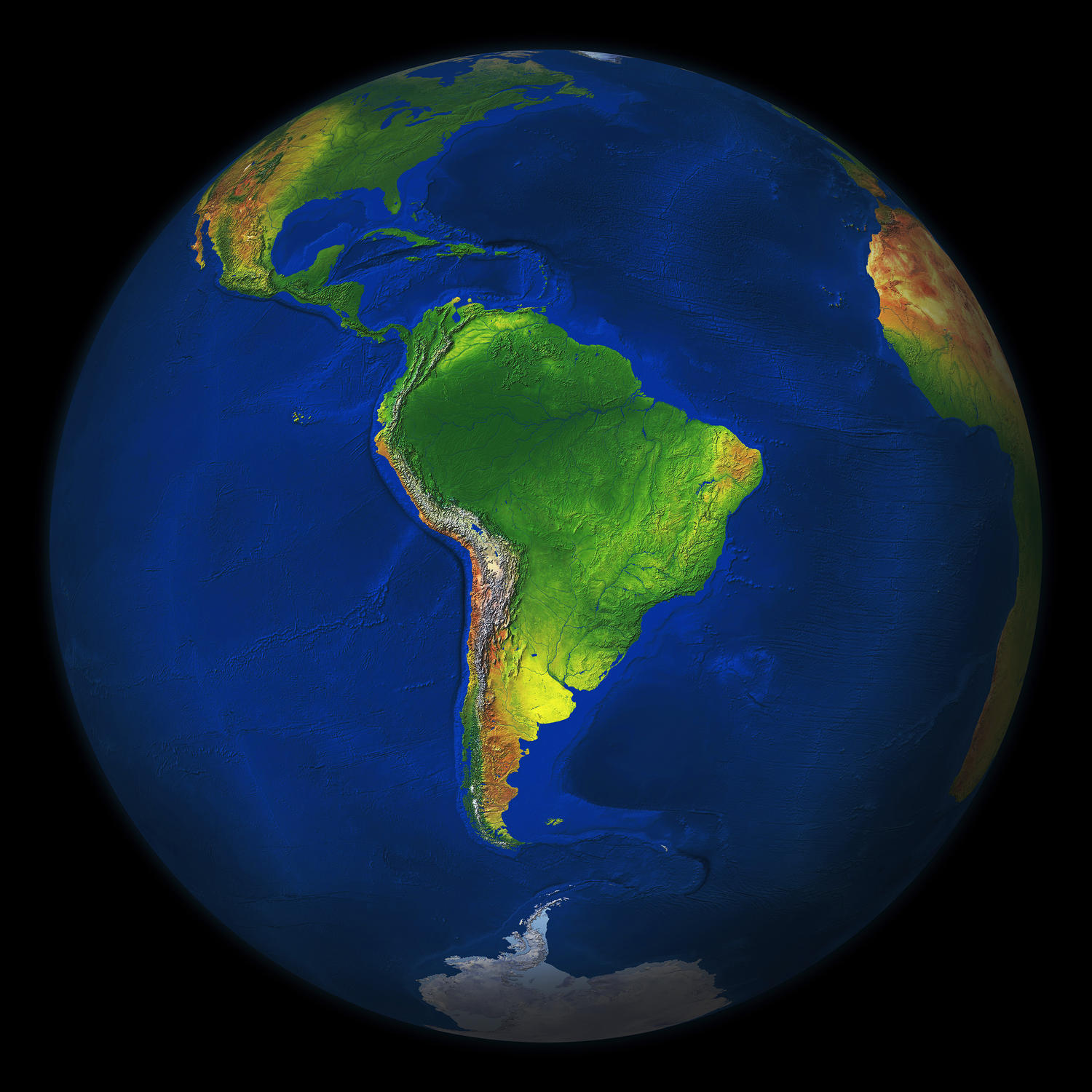 Wereldbol Zuid-Amerika 549 | Kaarten en Atlassen.nl