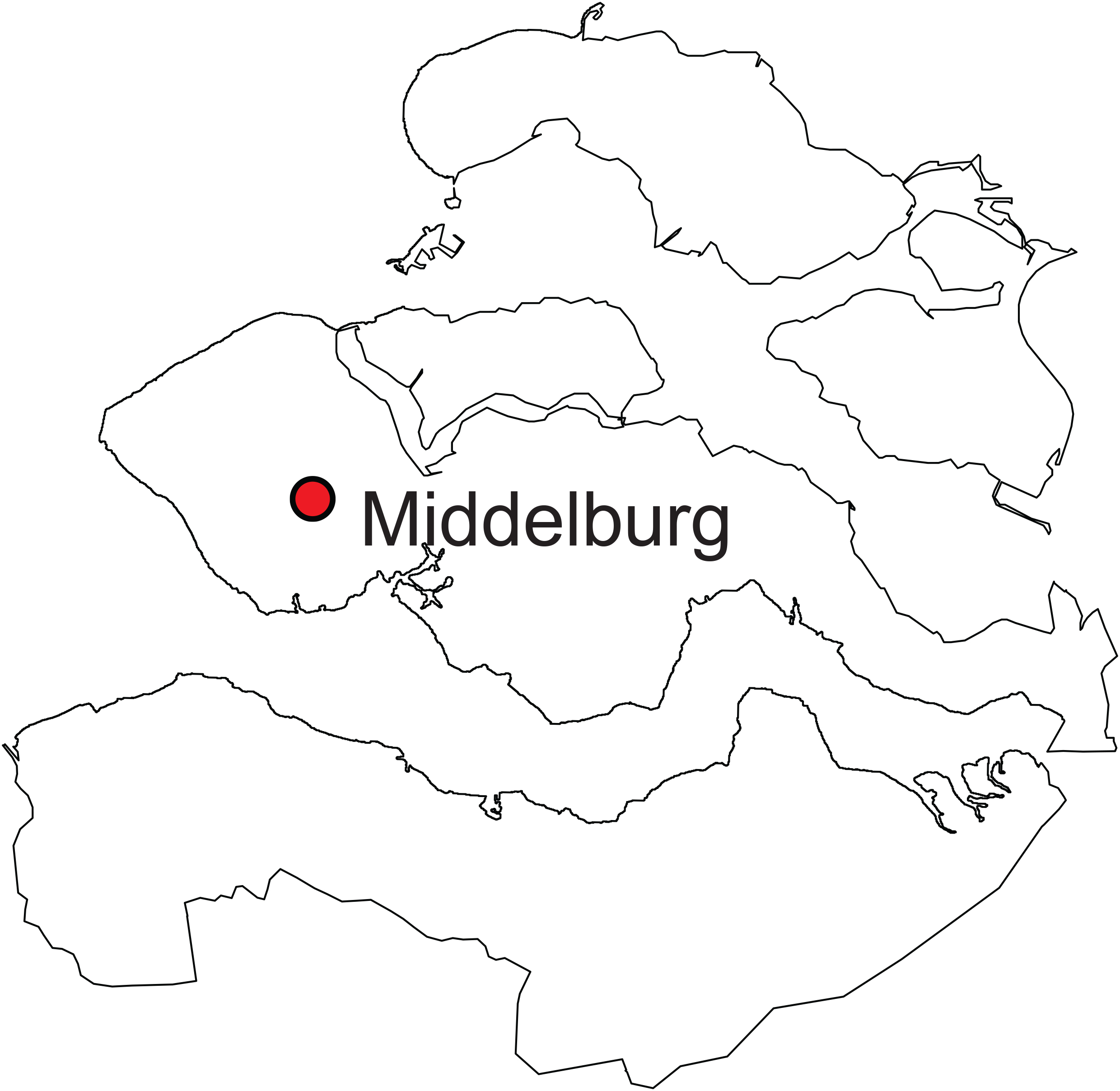 Digitale provinciekaart van Zeeland (gratis) | Kaarten en Atlassen.nl