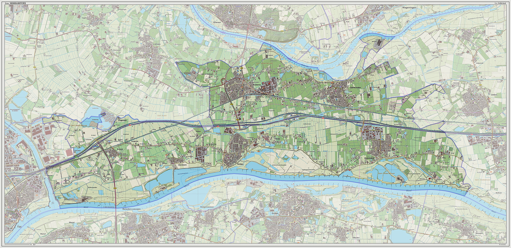 Neder Betuwe | Kaarten en Atlassen.nl