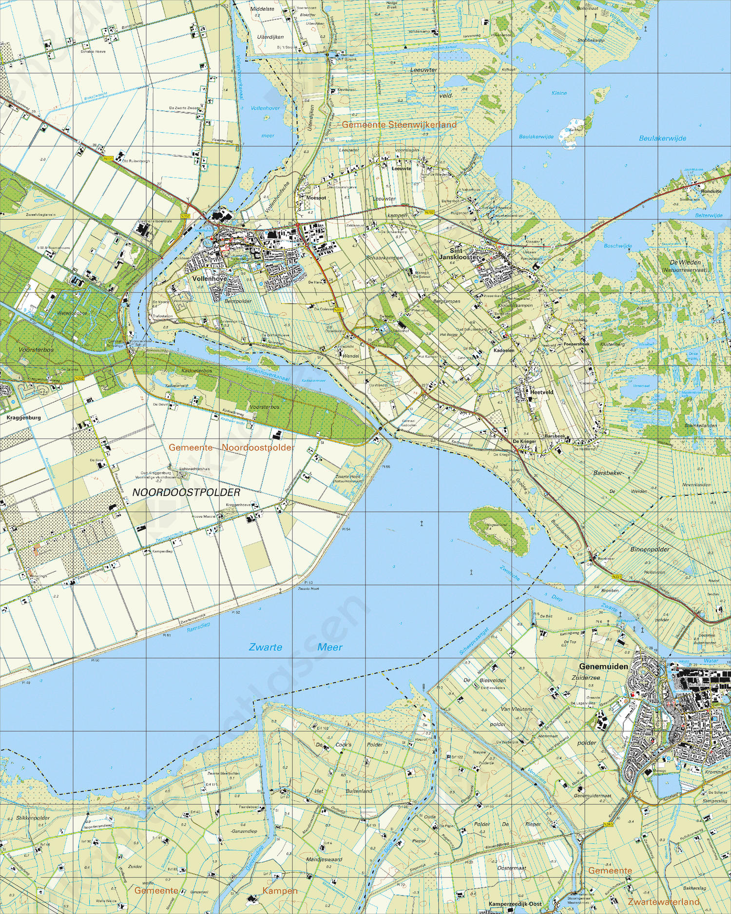 Topografische Kaart 21B Vollenhove | Kaarten en Atlassen.nl