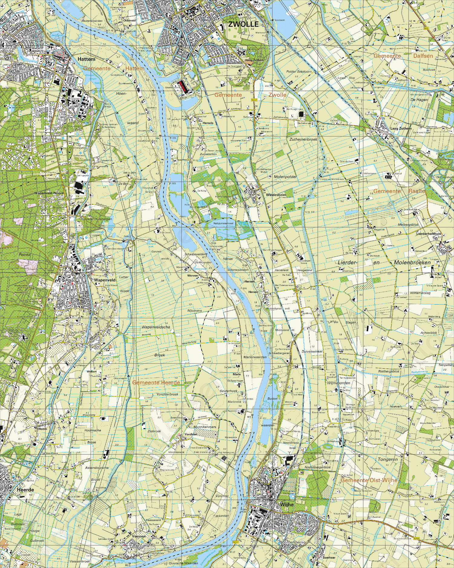 Topografische Kaart 27E Wijhe | Kaarten en Atlassen.nl