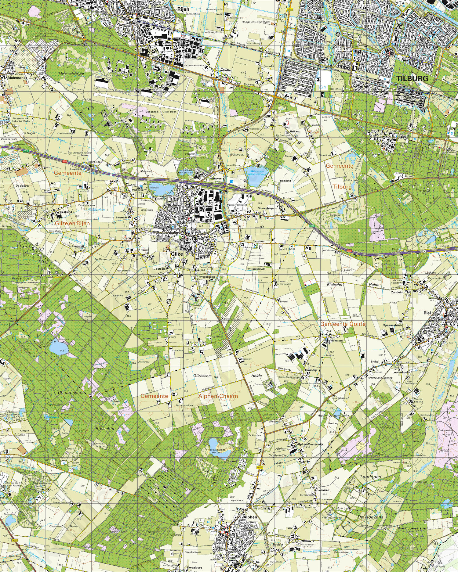 Topografische Kaart 50E Gilze | Kaarten en Atlassen.nl
