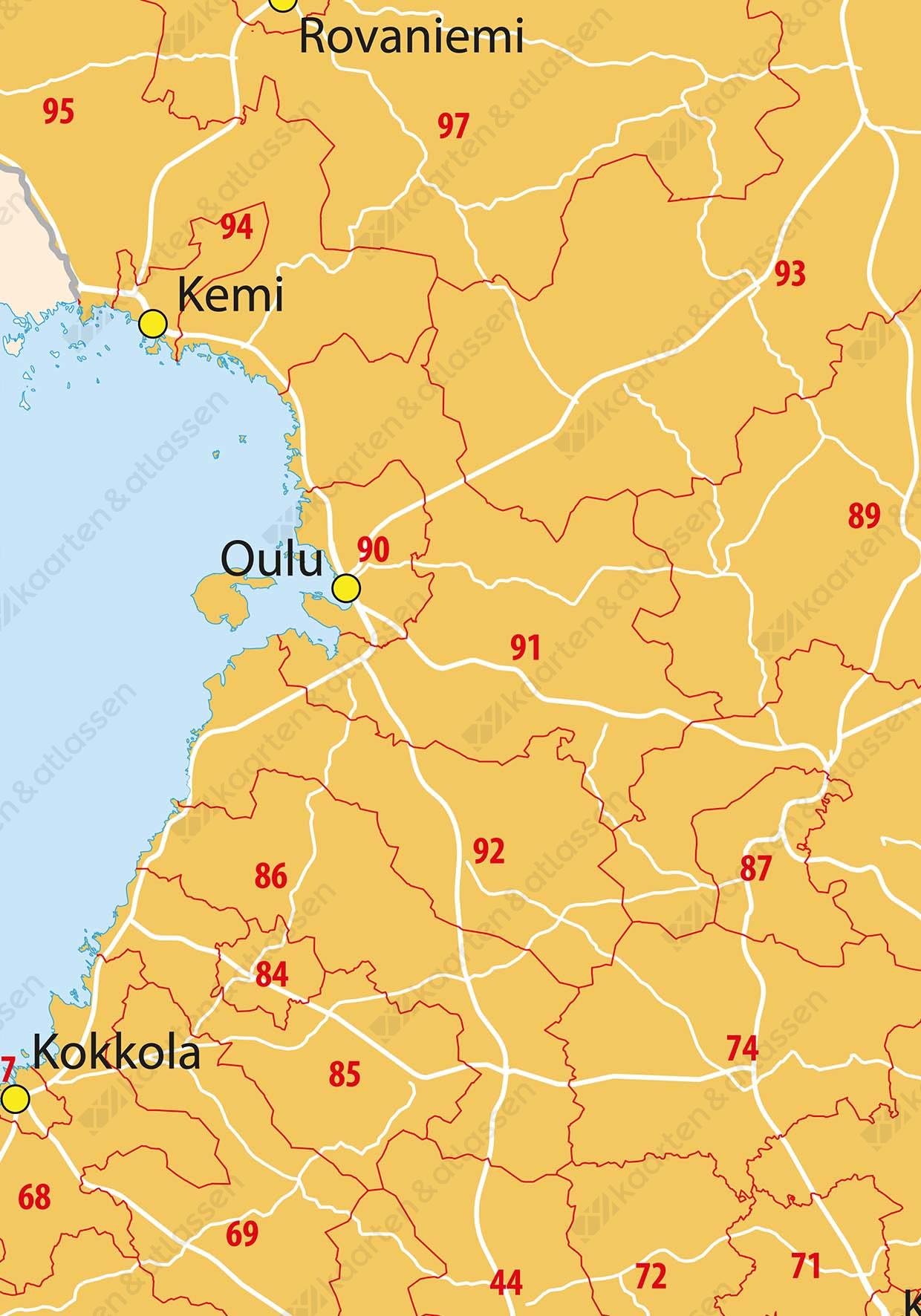 Finland 2-cijferige postcodekaart 79 | Kaarten en Atlassen.nl