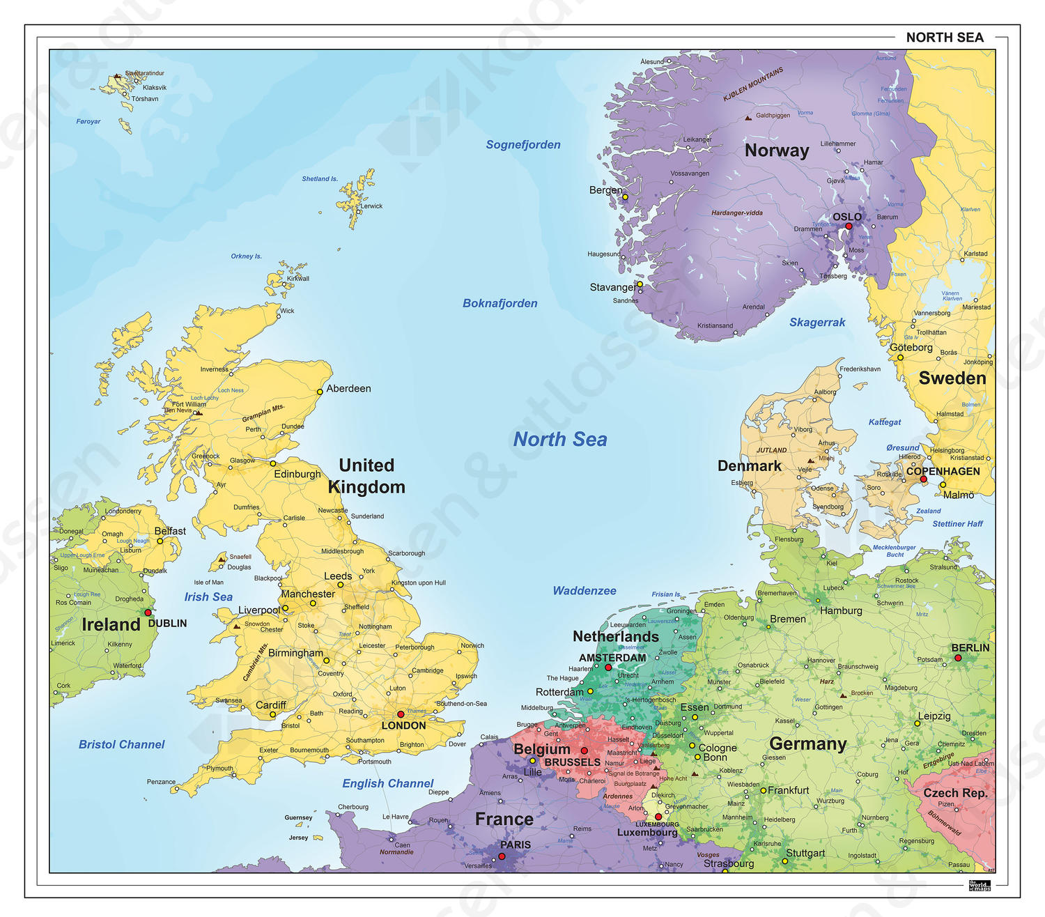 Kaart Van Noord Europa - Vogels Kaart Van Noord Europa - Vogels