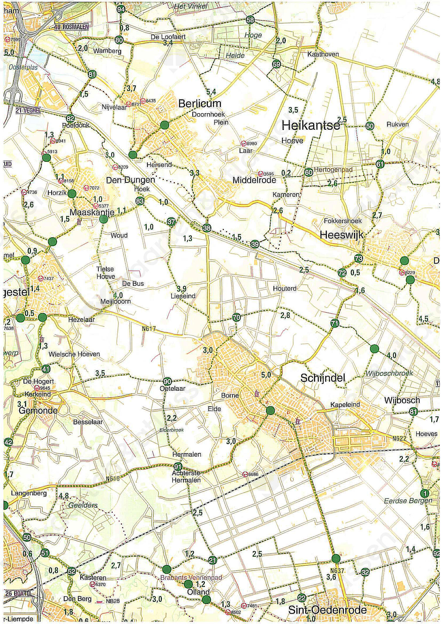 De sterkste fietskaart Midden Brabant 14 | Kaarten en Atlassen.nl