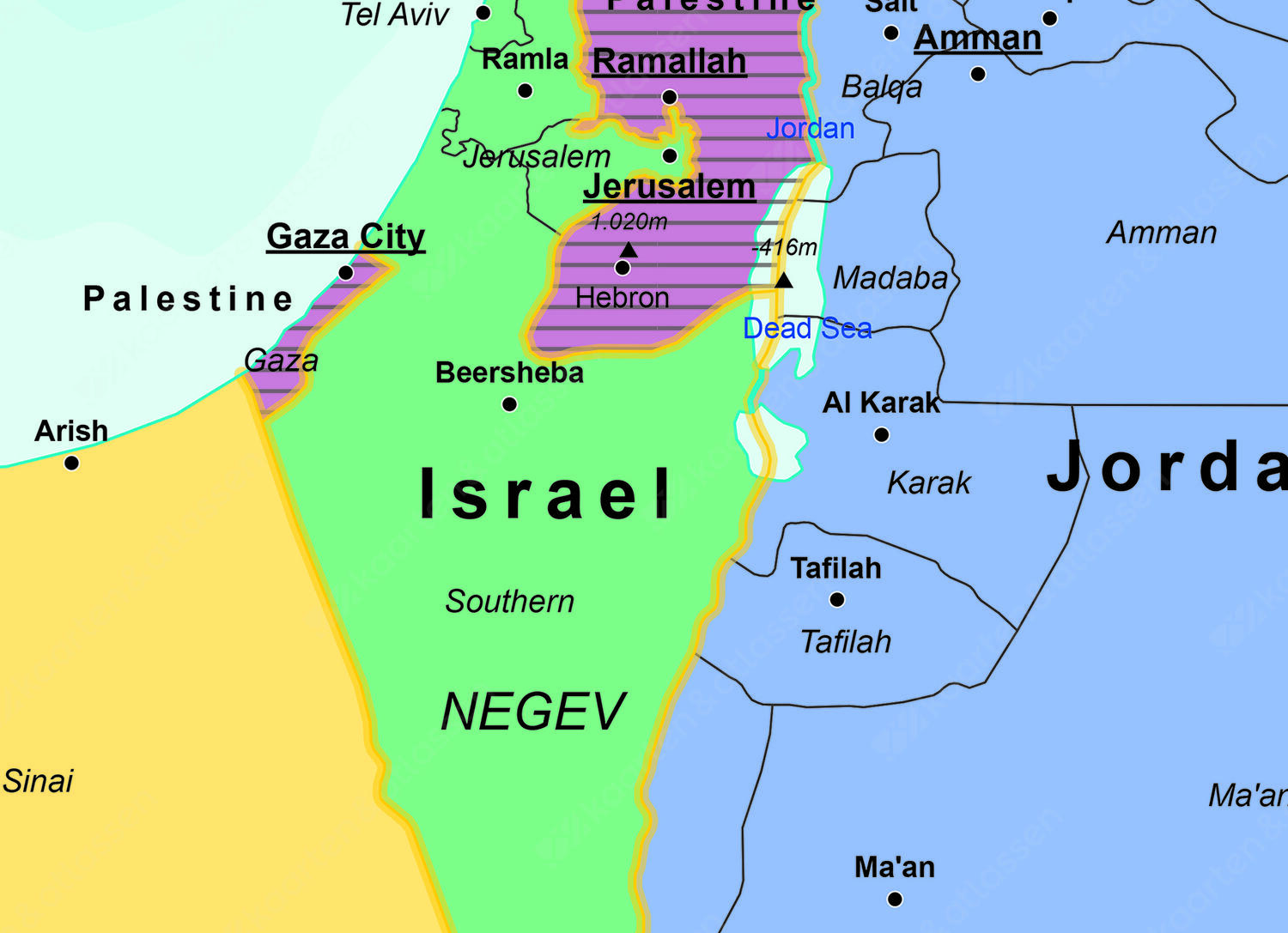 Isra l En Omliggende Landen Staatkundig 1816 Kaarten En Atlassen nl isra-l-en-omliggende-landen-staatkundig-1816-kaarten-en-atlassen-nl