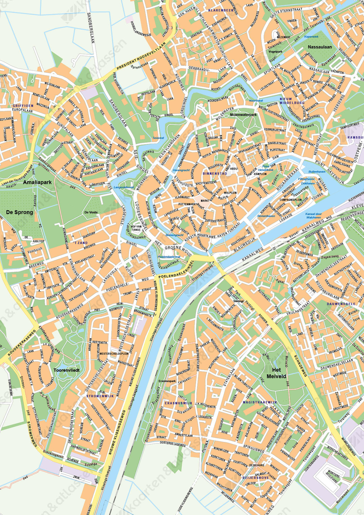 Digitale Kaart Middelburg 402 | Kaarten en Atlassen.nl