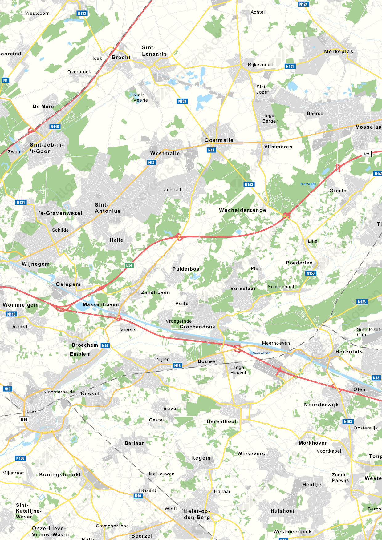 Provinciekaart Antwerpen 349 | Kaarten en Atlassen.nl