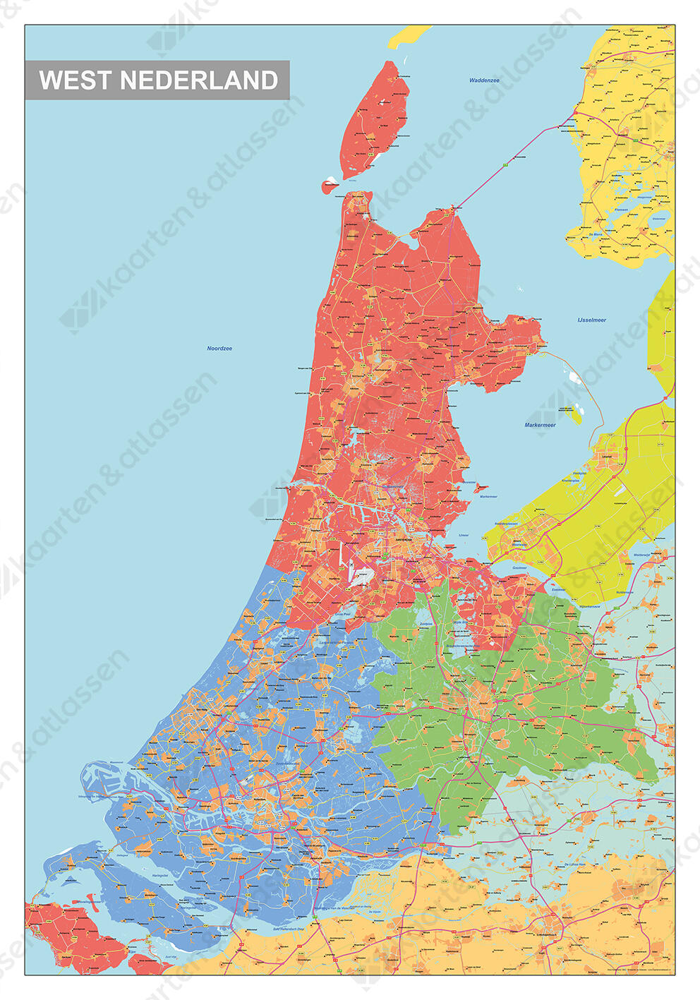 Digitale Regiokaart West Nederland 1803 | Kaarten en Atlassen.nl