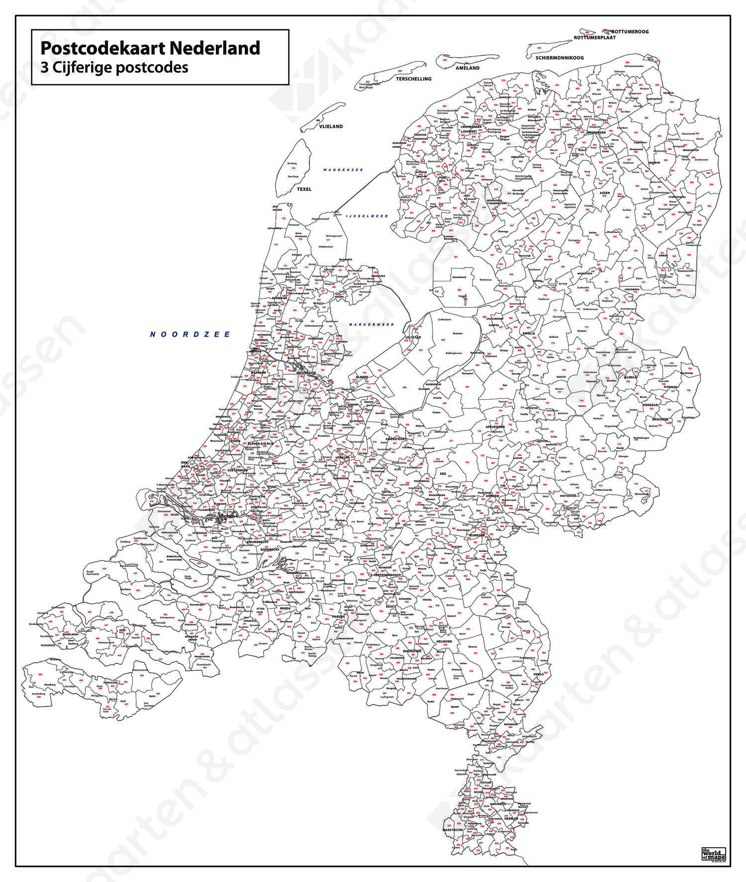 Postcode Kaart Nederland Kaart Postcode Kaart Nederland Kaart