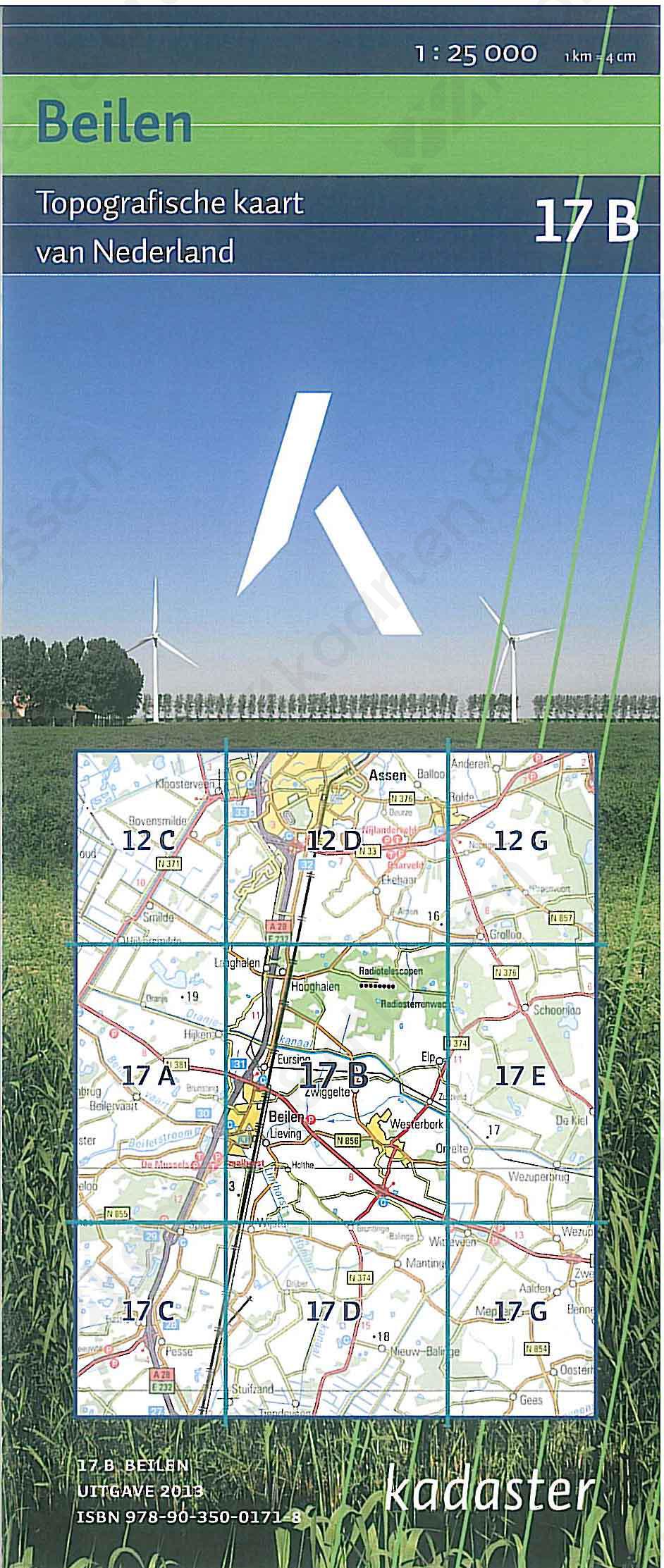 Topografische Kaart 17B Beilen | Kaarten en Atlassen.nl
