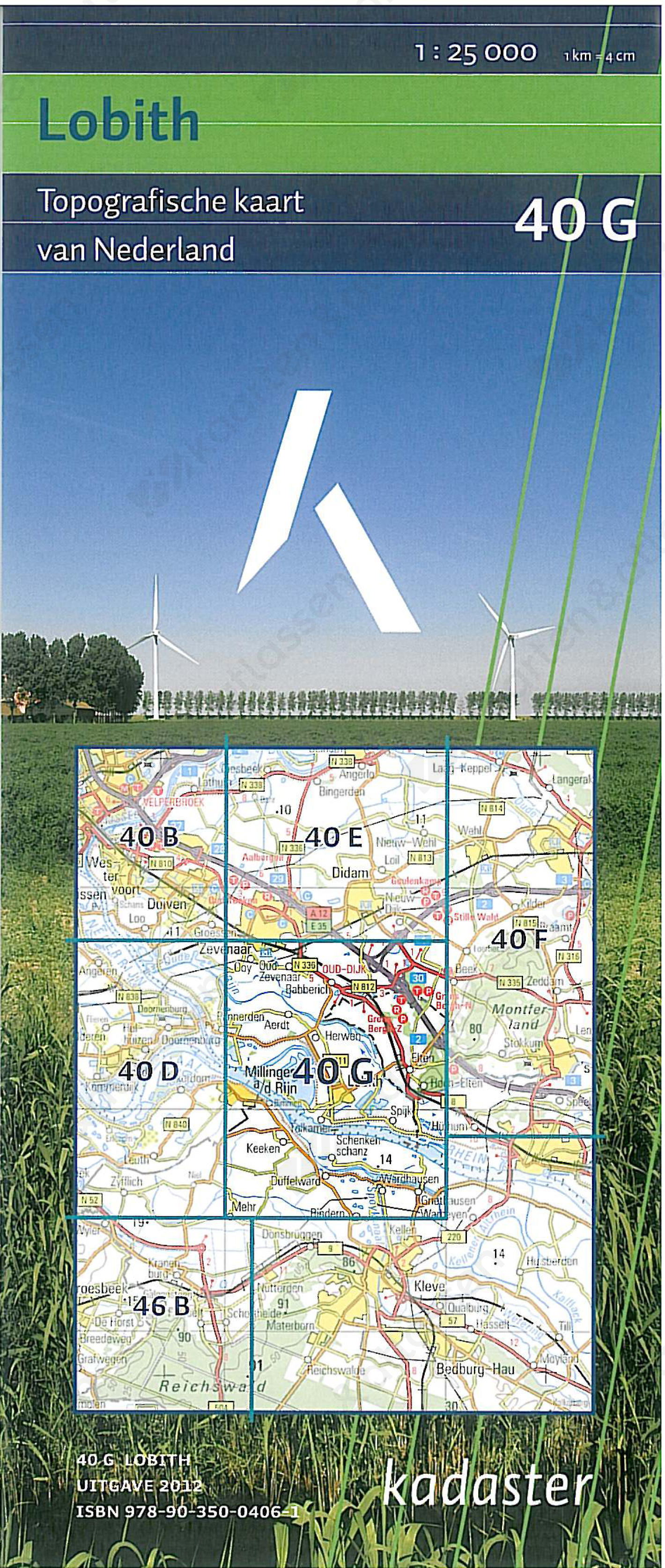 Topografische Kaart 40G Lobith | Kaarten en Atlassen.nl