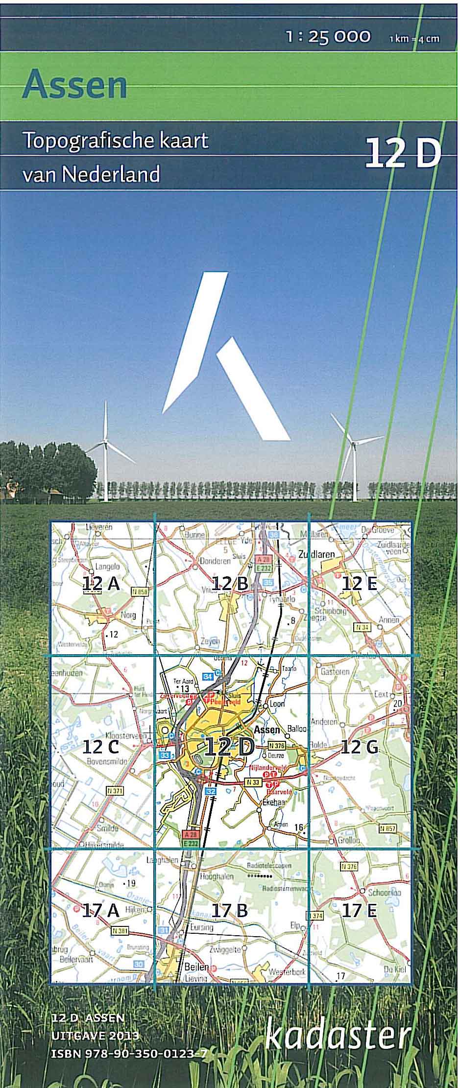 Topografische Kaart 12D Assen | Kaarten en Atlassen.nl