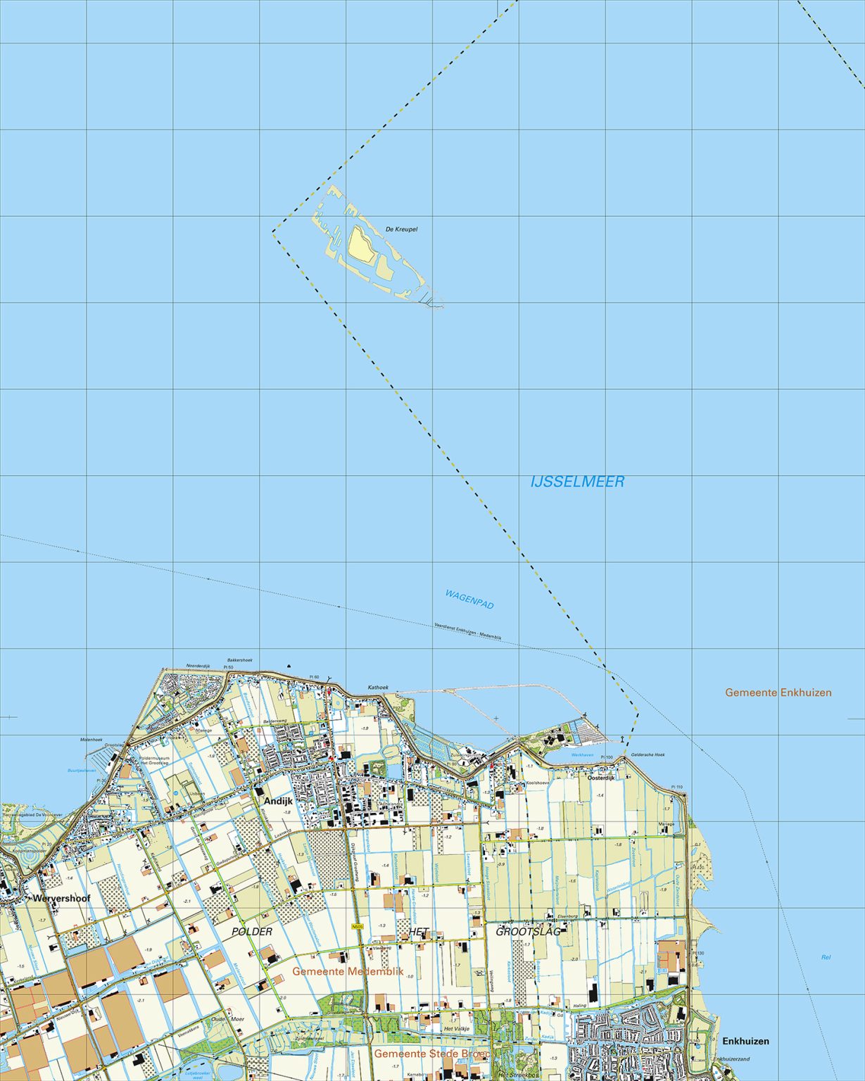 Topografische Kaart 15C Andijk - Kaarten en Atlassen.nl