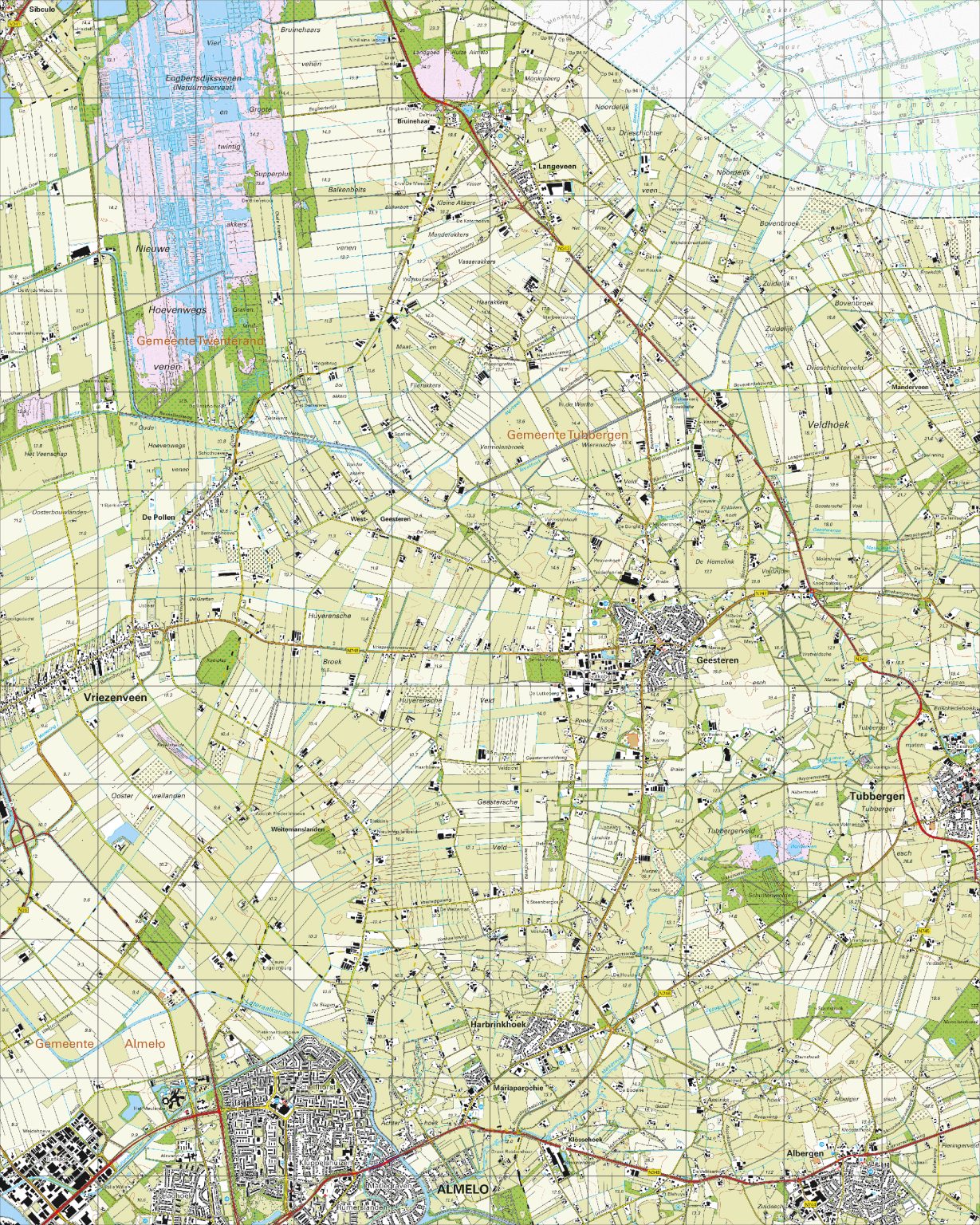 Topografische Kaart 28E Geesteren - Kaarten en Atlassen.nl