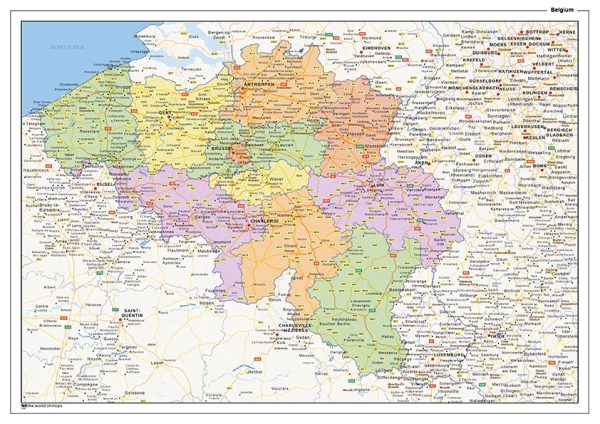 Staatkundige landkaart België 1426 - Kaarten en Atlassen.nl