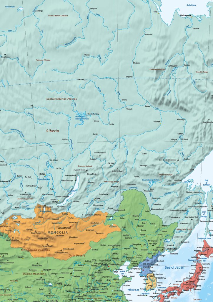Azië Kaart Staatkundig 1610 - Kaarten en Atlassen.nl