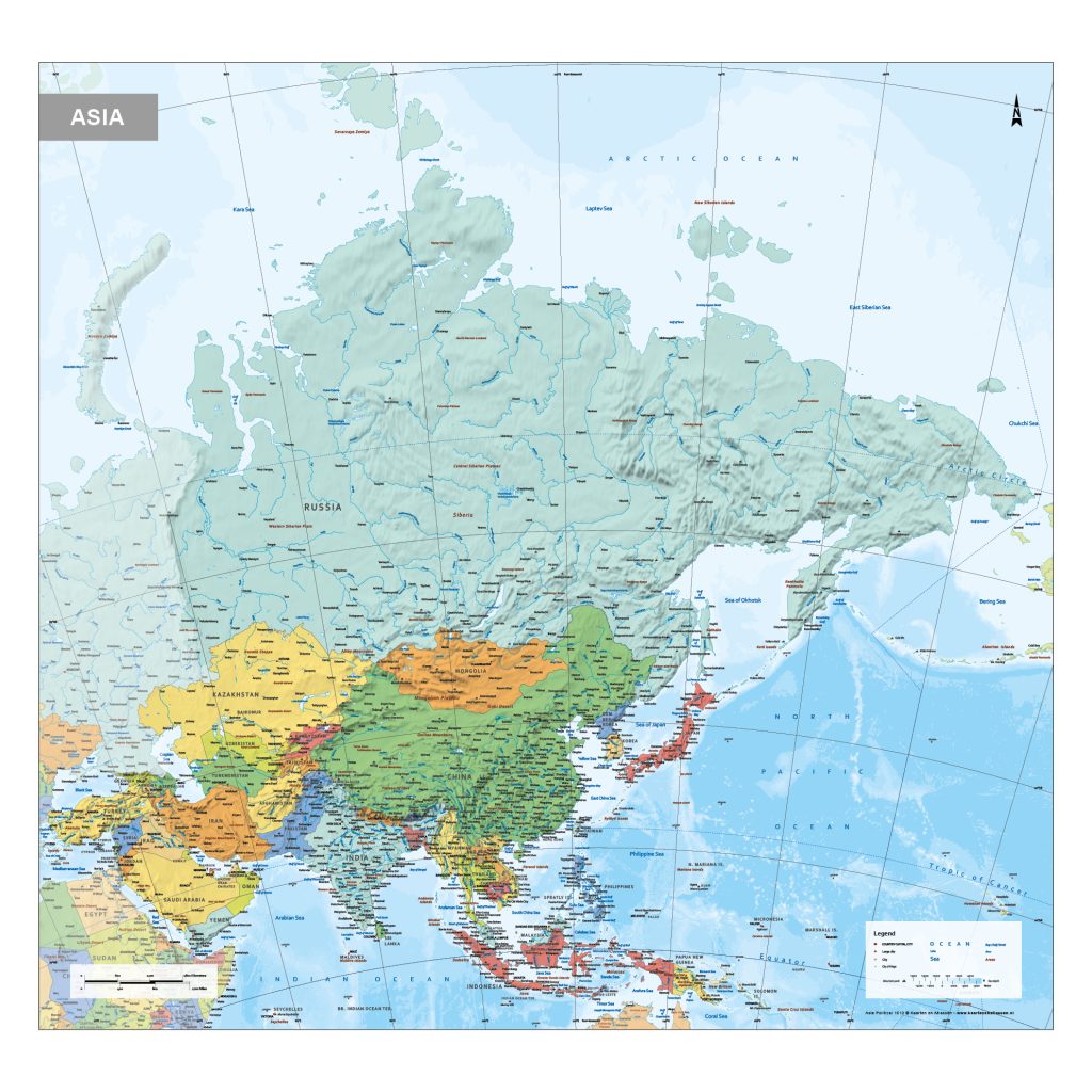Azië - Kaarten en Atlassen.nl