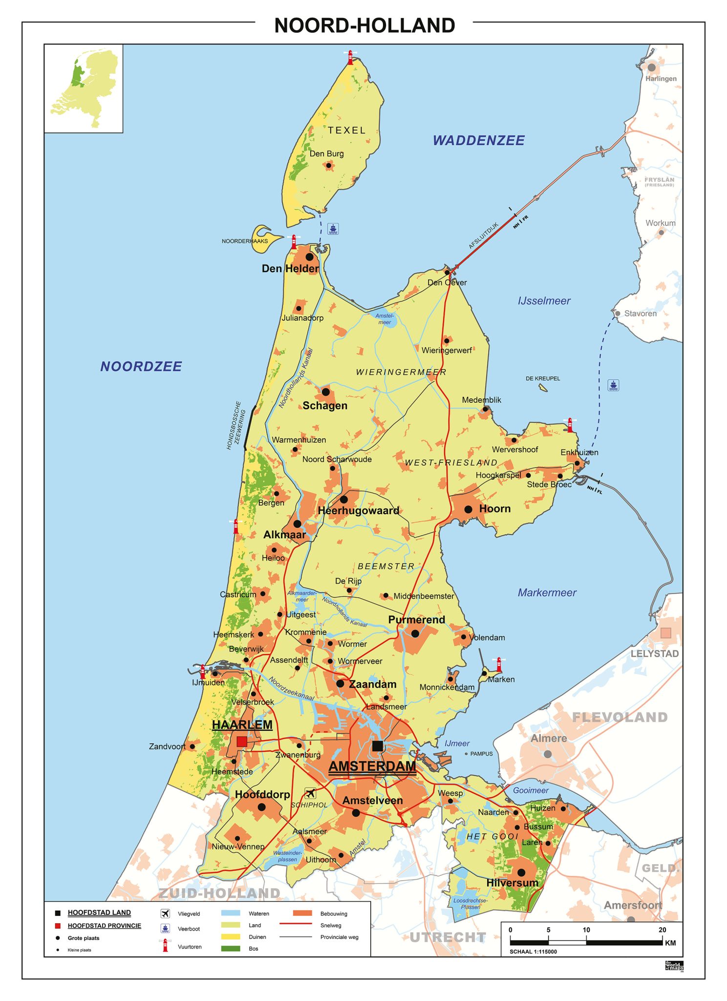 Noord-Holland - Kaarten en Atlassen.nl