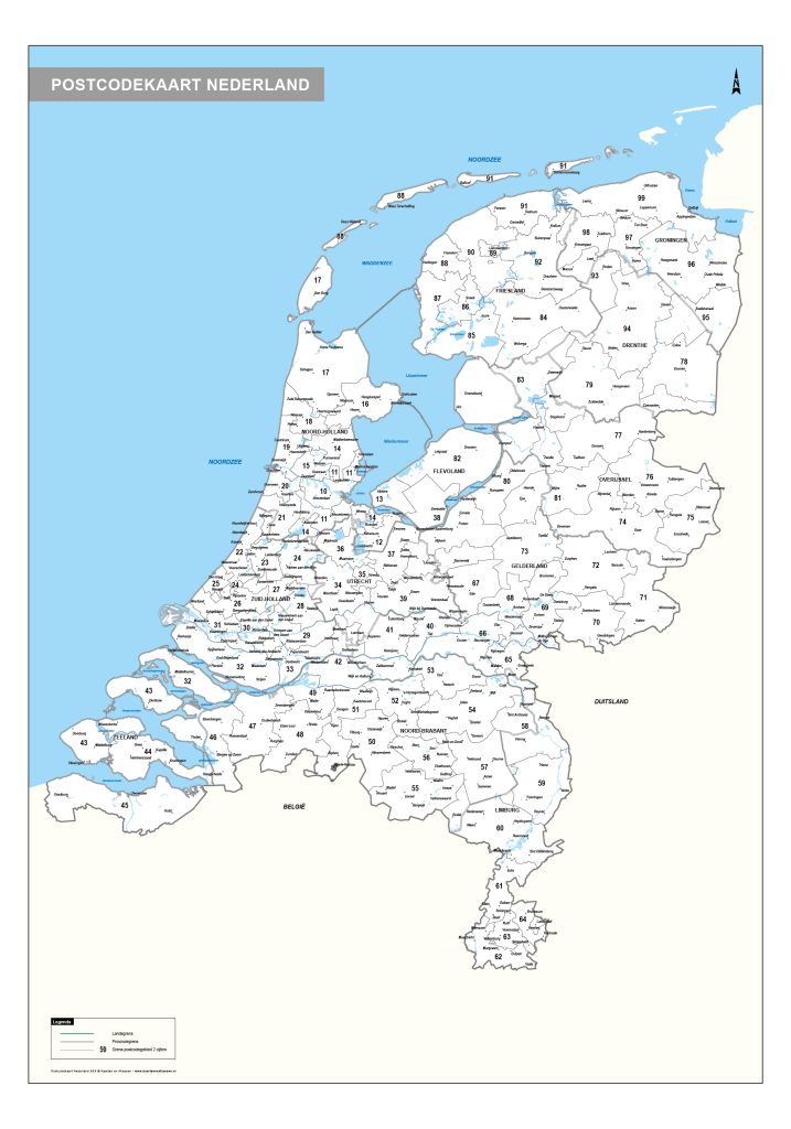 Postcodekaarten Nederland - Kaarten en Atlassen.nl