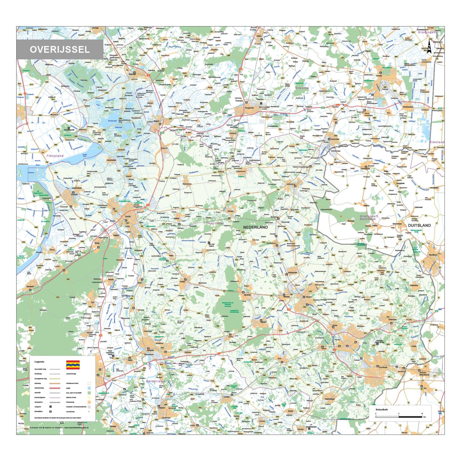 Overijssel - Kaarten en Atlassen.nl