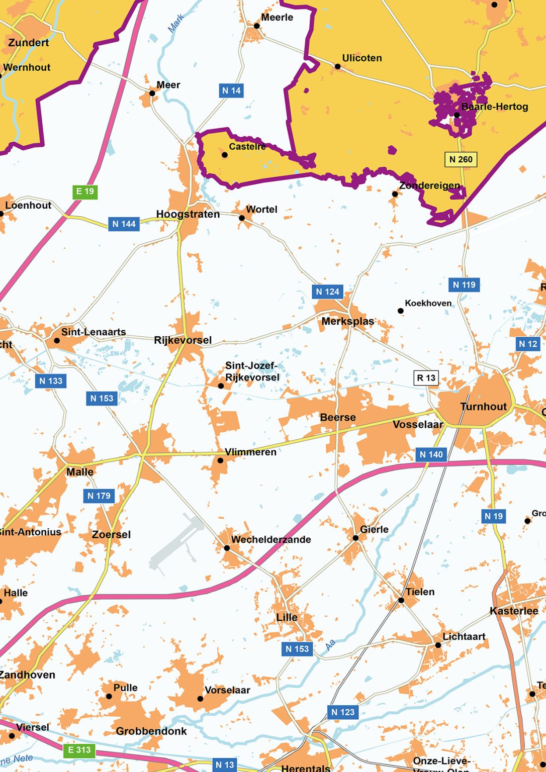 Regiokaart Zuid Nederland 1805 - Kaarten en Atlassen.nl