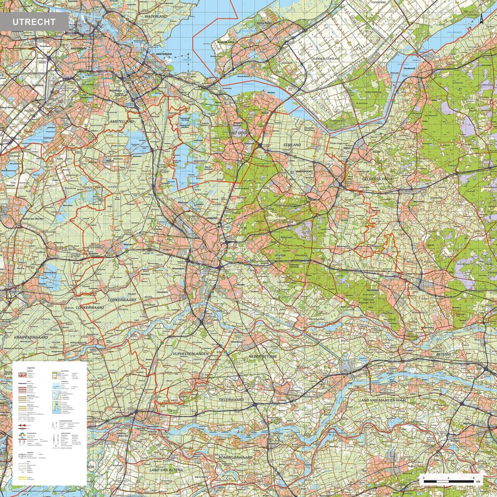 Topografische provinciekaart Utrecht 1:100.000 - 1483 - Kaarten en ...
