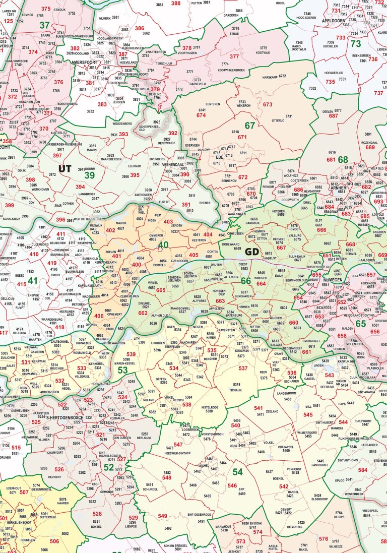 2-, 3- en 4-cijferige Postcodekaart Nederland 859 - Kaarten en Atlassen.nl