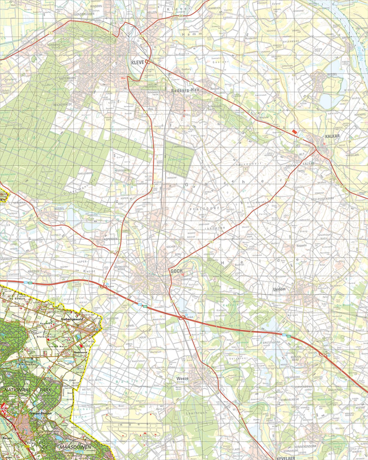 Topografische Kaart 46 Oost Gennep - Kaarten en Atlassen.nl