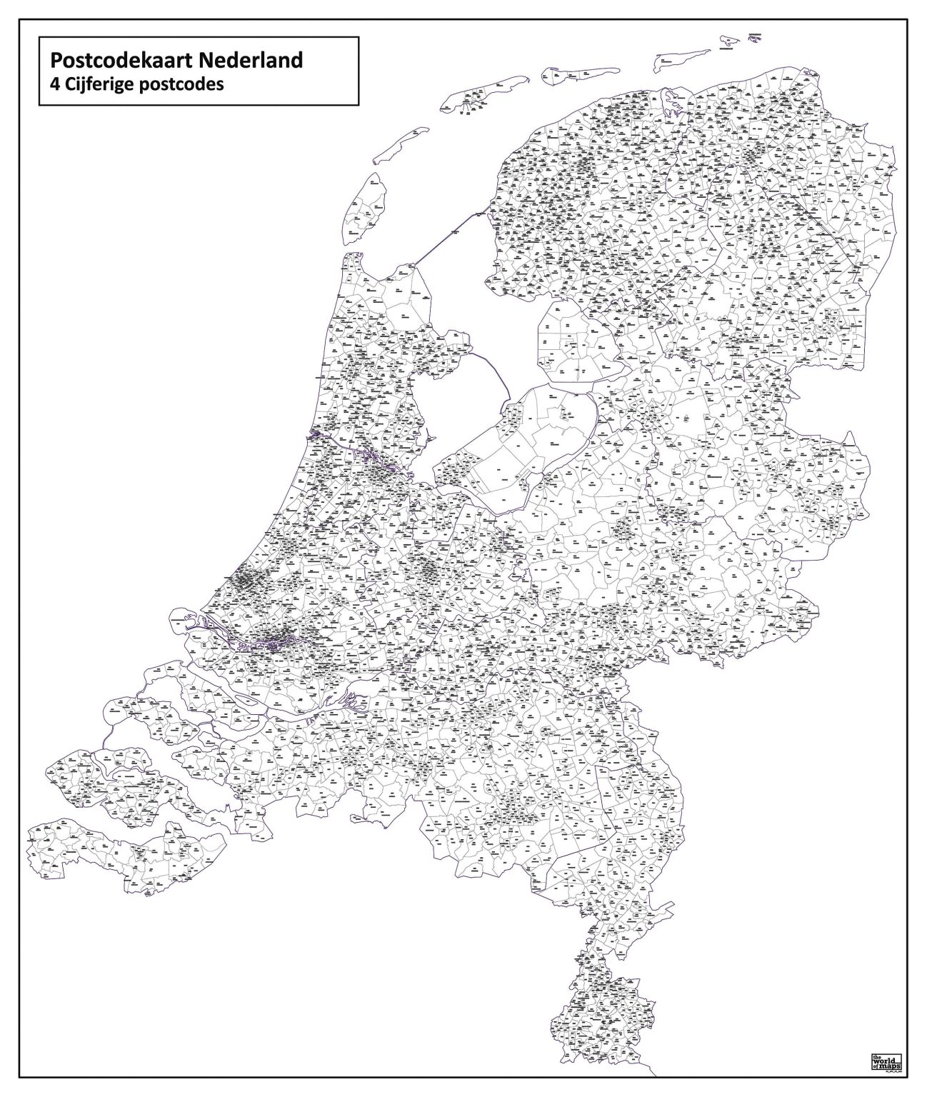Postcodekaarten Nederland - Kaarten en Atlassen.nl