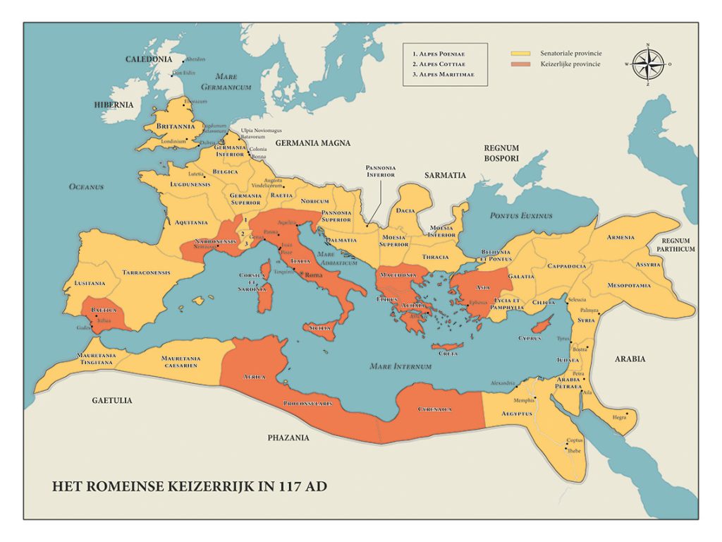 Schoolkaart Romeinse Rijk 1806 - Kaarten en Atlassen.nl
