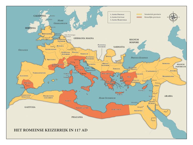 Schoolkaart Romeinse Rijk 1806 - Kaarten en Atlassen.nl