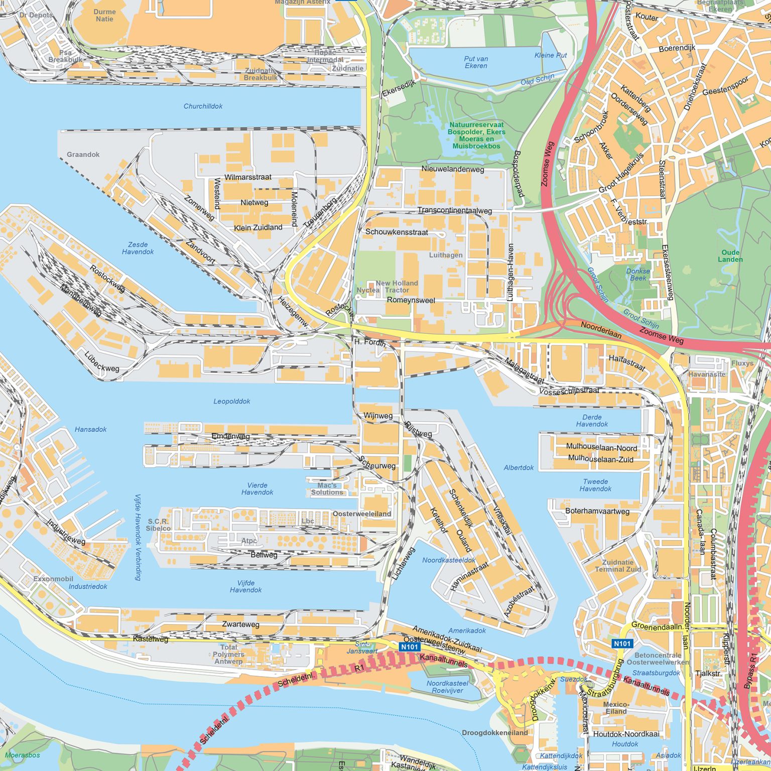Gedetailleerde Stadskaart Groot Antwerpen 1860 - Kaarten en Atlassen.nl